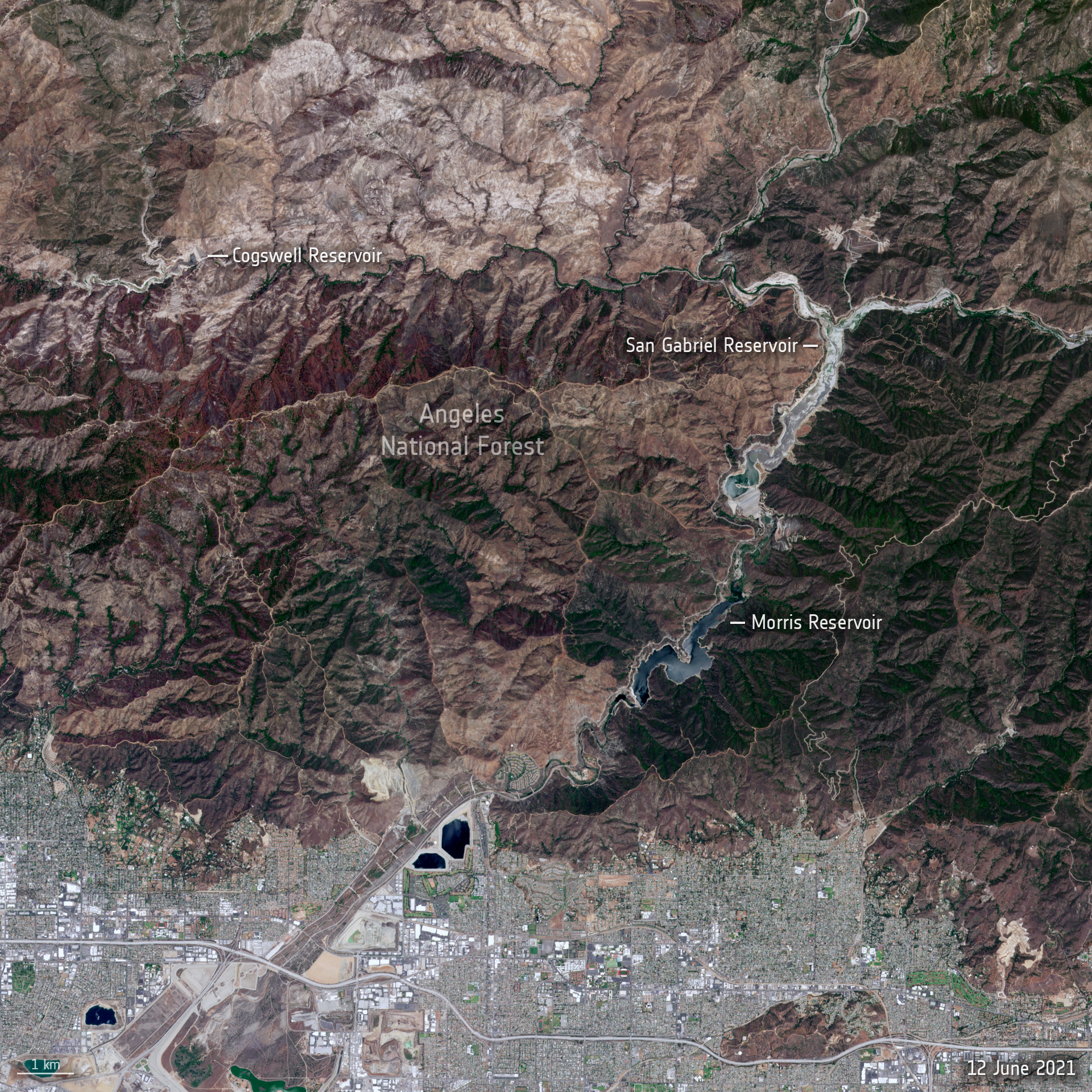 Californias Extreme Drought As Seen From Space