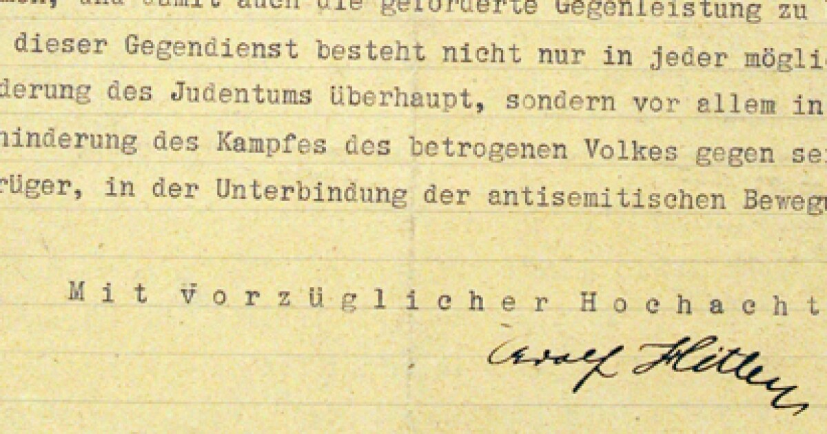 LA museum displays infamous Hitler letter | LAist