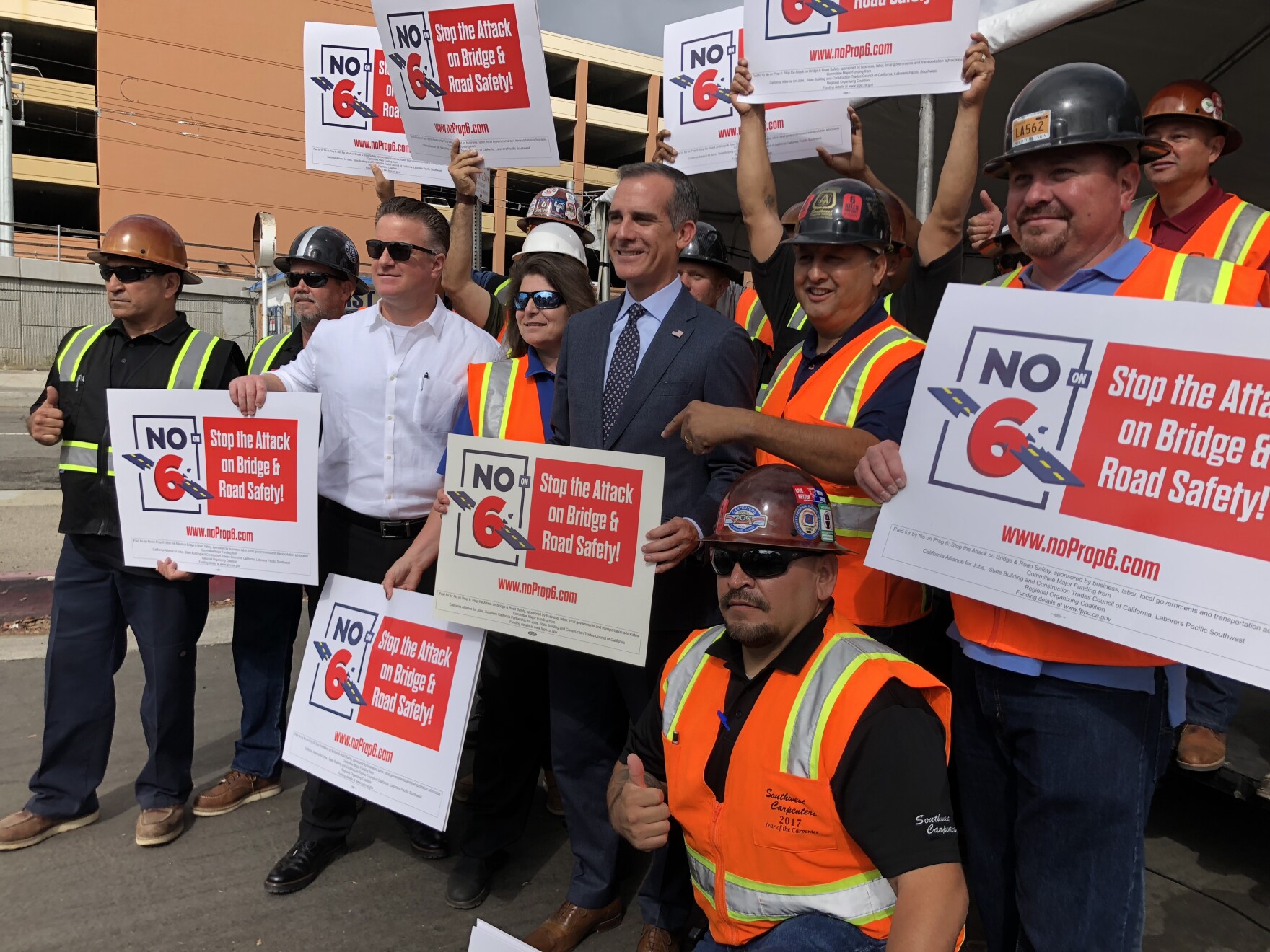 Garcetti says metro construction plans will be delayed if Prop 6 passes ...