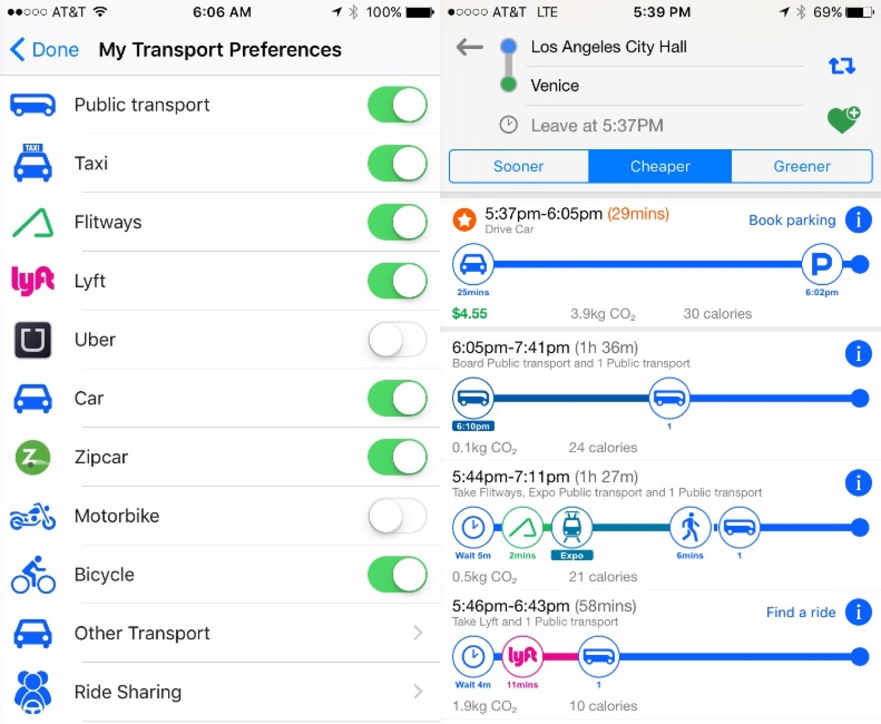 Lessons from new Go LA app: Uber burns fewer calories than driving ...