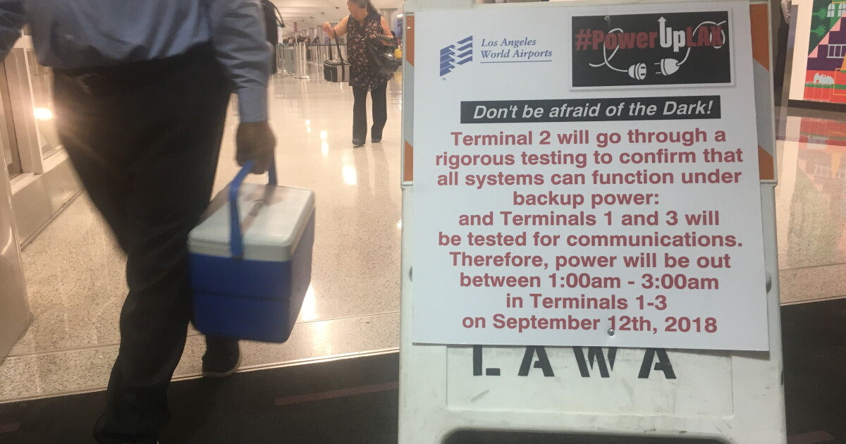 LAX simulates power outage to test backup power systems | LAist