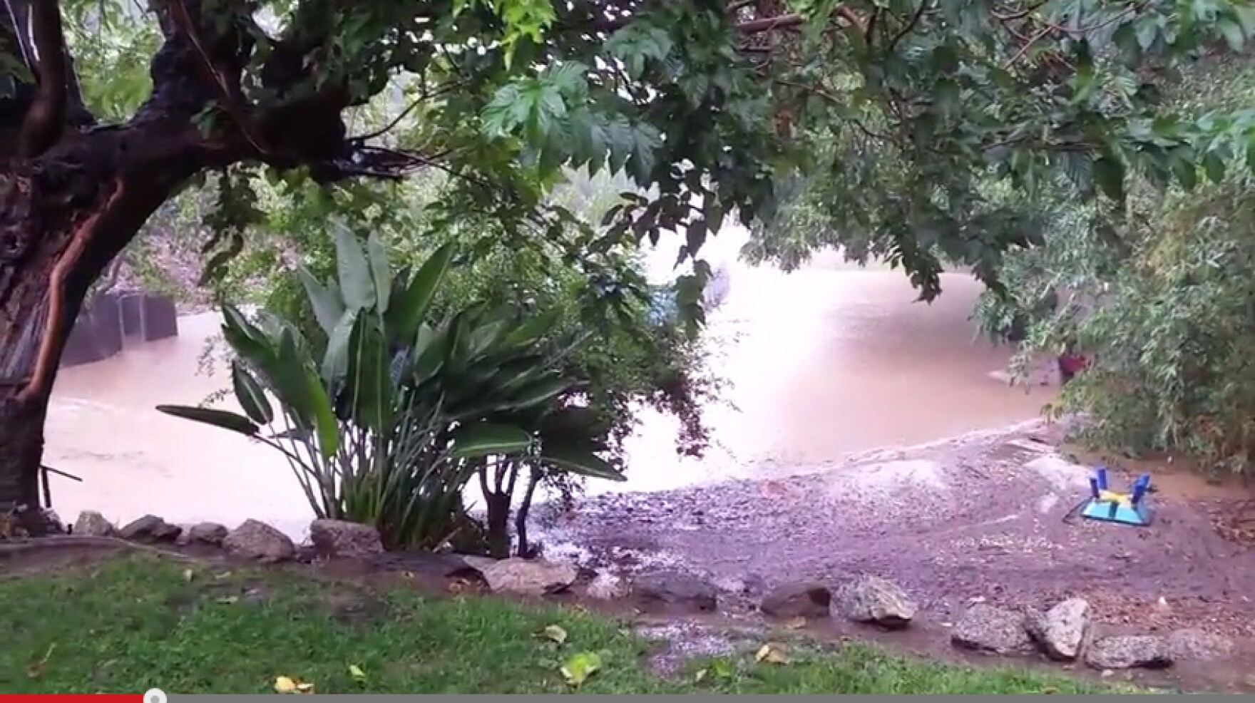Riverside flash-flooding flows from the remnants of Hurricane Norbert ...