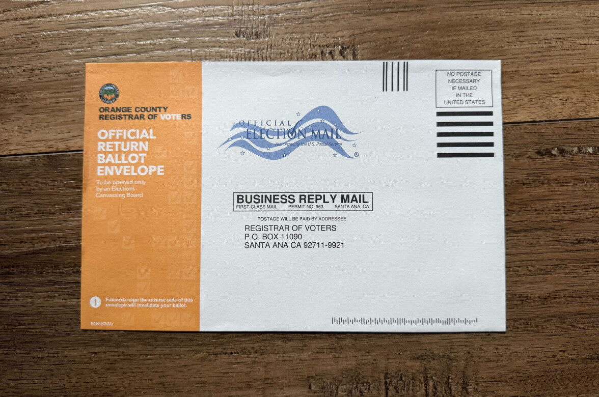 Ballot envelope holes